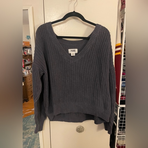PINK Victoria's Secret | Sweaters | Pink Grey Oversized Sweater | Poshmark